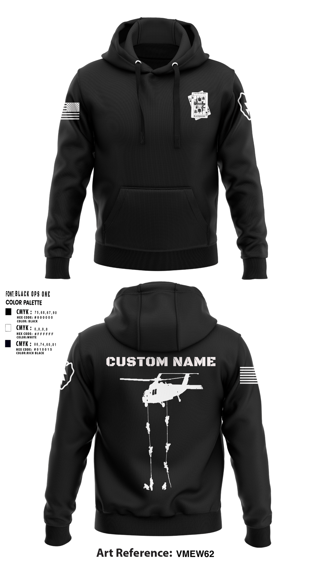 A Co 2-25 AVN Black Jacks 60581999 Hoodie - 5 – Teamtime