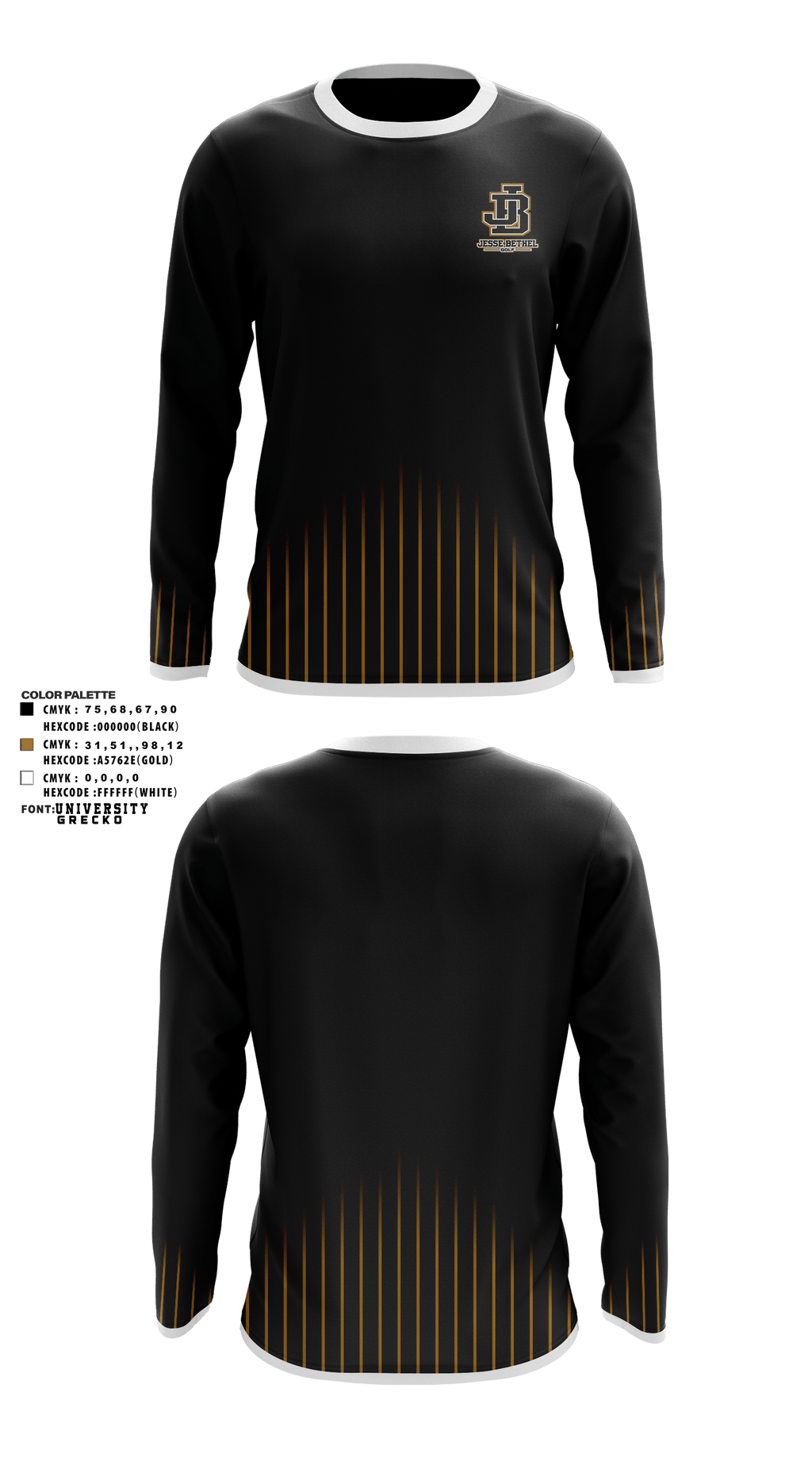 Jesse Bethel High School Golf 82860382 Long Sleeve Performance Polo ...