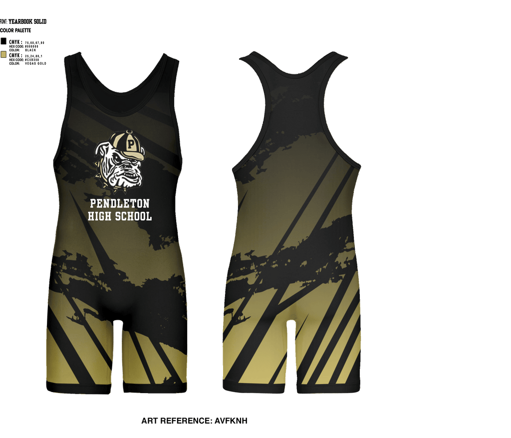 Pendleton High School Wrestling 54962457 Wrestling Singlet - 1 – Teamtime