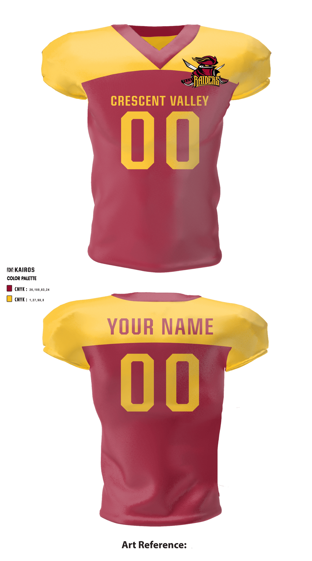 Crescent Valley High School Football 19208274 Football Jersey - 1 ...